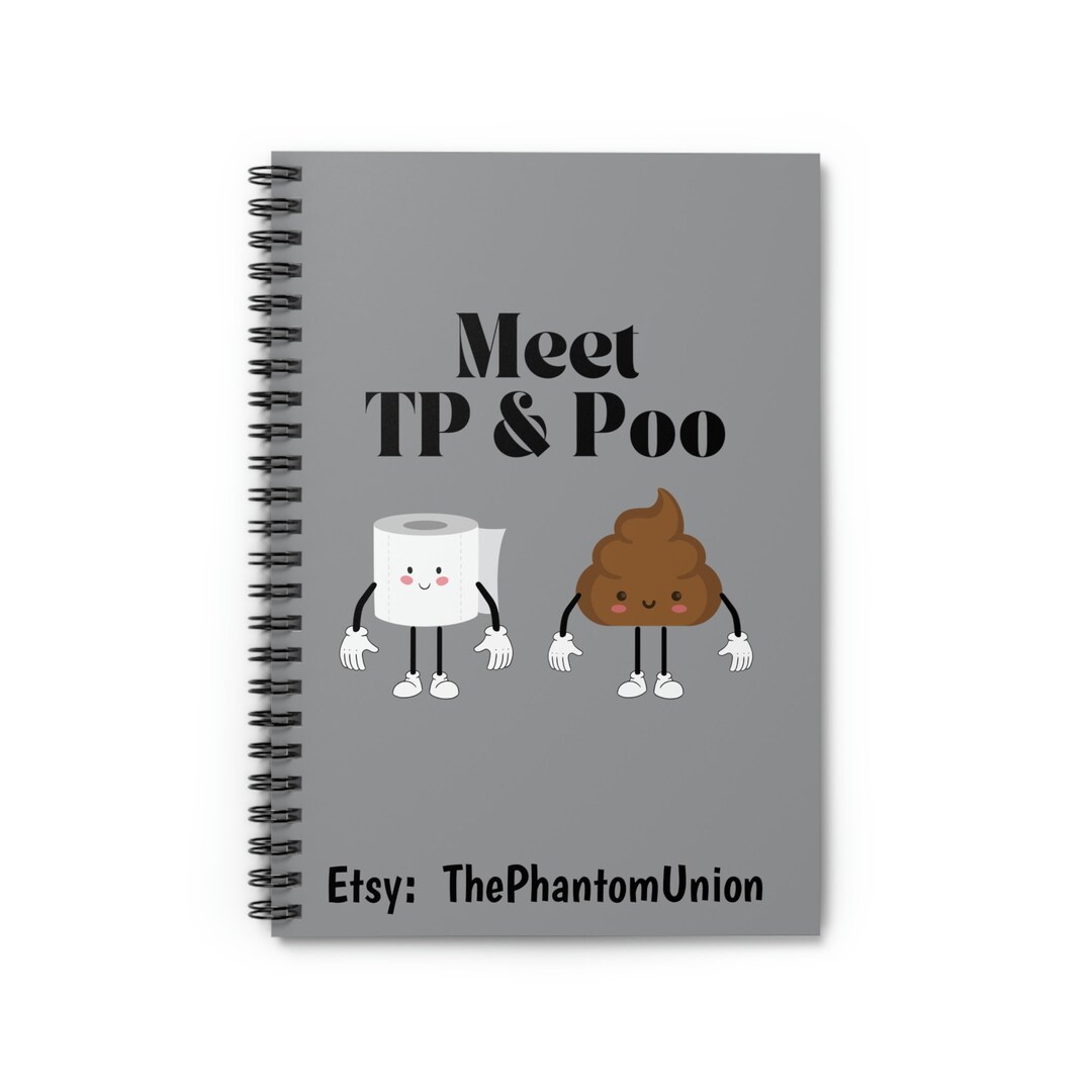 Meet TP and Poo Funny Spiral Notebook Ruled Line - Etsy