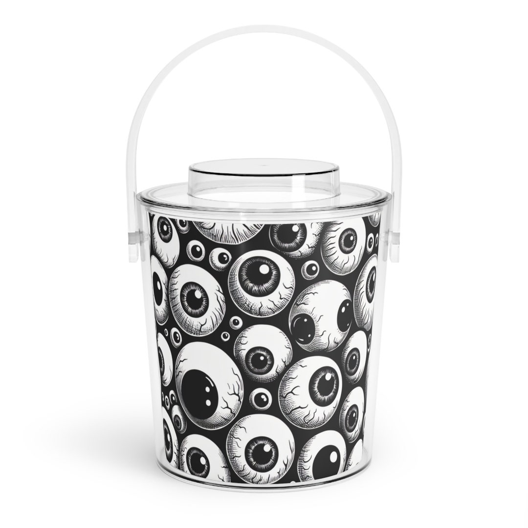 Eyeballs | Weird Goth Ice Bucket With Tongs - Etsy