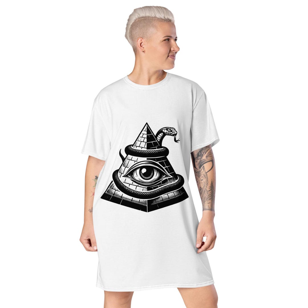 Illuminati | All Seeing Eye With Snake T-shirt Dress - Etsy