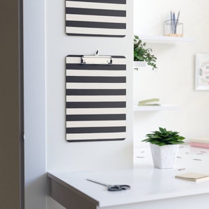 Black and White Striped Clipboard - Etsy