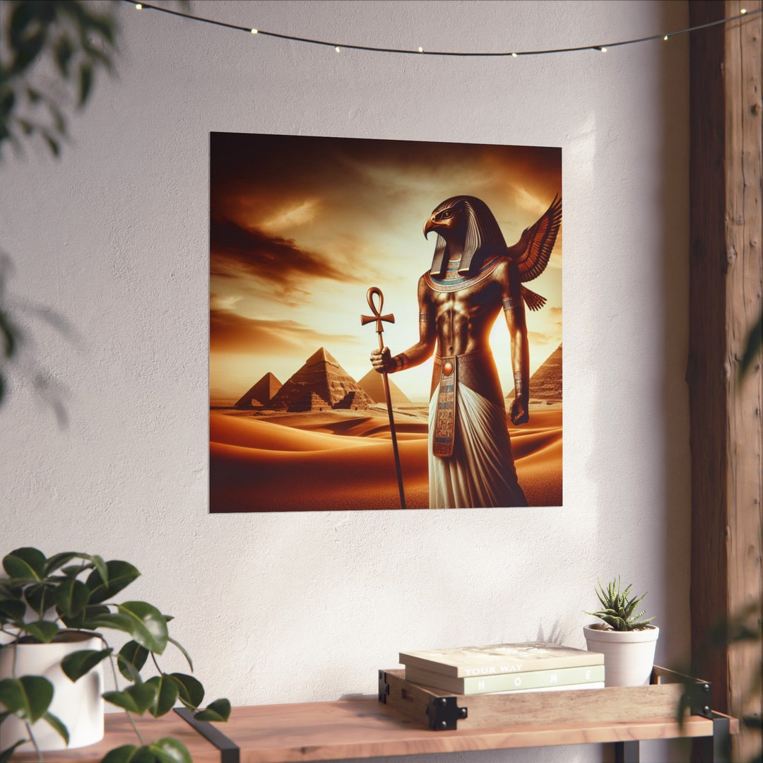 Horus by the Great Pyramids Ancient Egyptian Themed Matte Posters - Etsy