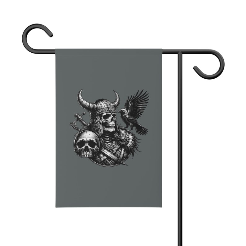 Viking and Raven | Gothic Viking Garden Banner - Etsy