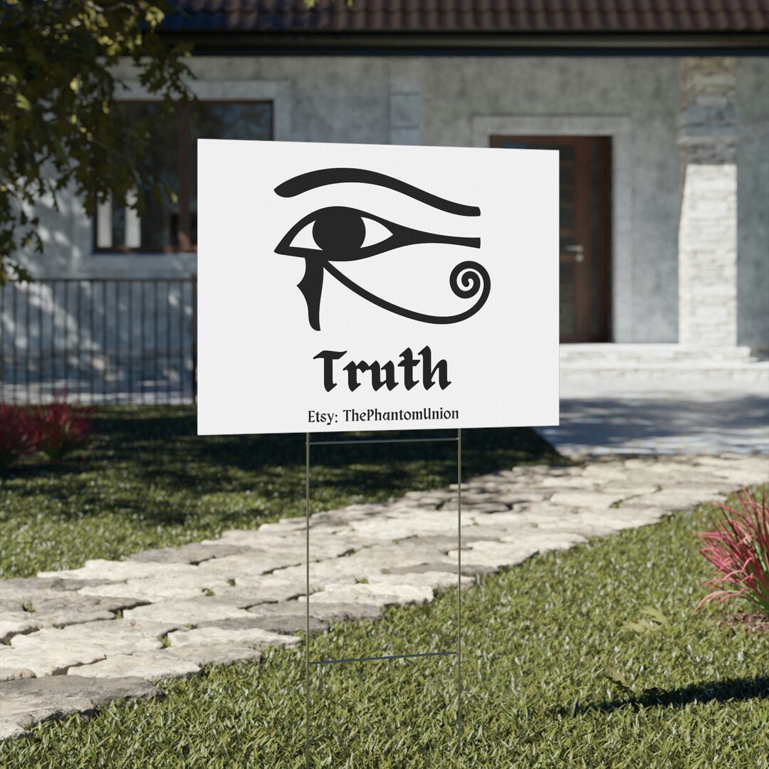 Truth Eye of Horus Yard Sign - Etsy