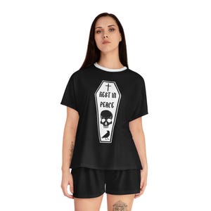 Rest in Peace Coffin Goth Women's Short Pajama Set (AOP) - Etsy