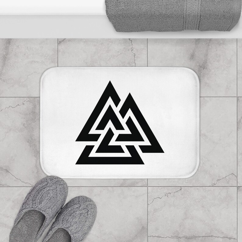 Valknut Viking Themed Bath Mat - Etsy