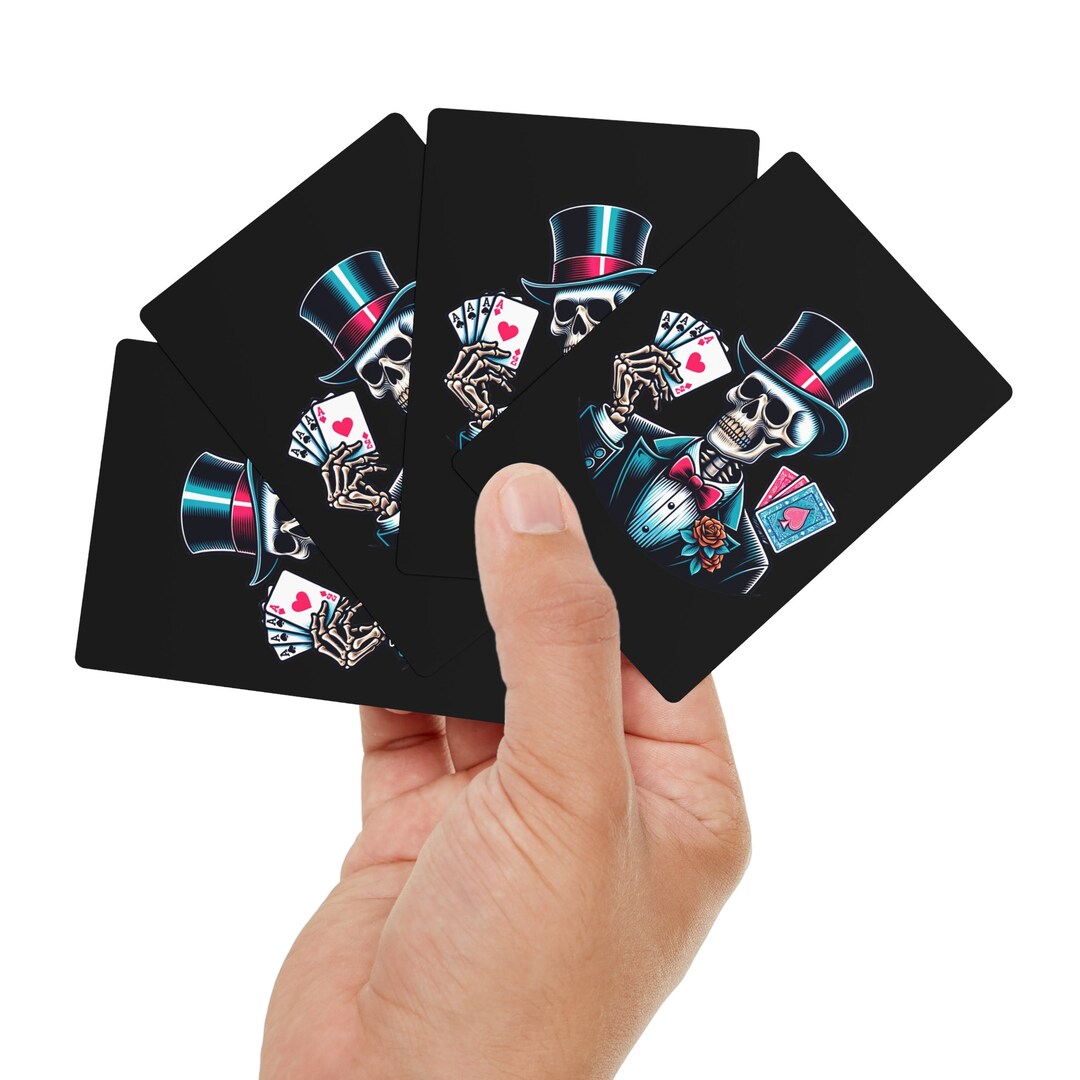 Skeleton Poker Cards - Etsy