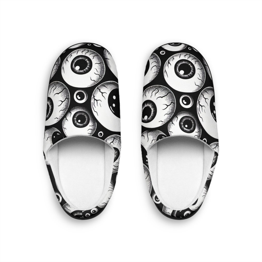 Eyeballs | Weird Goth Women's Indoor Slippers - Etsy
