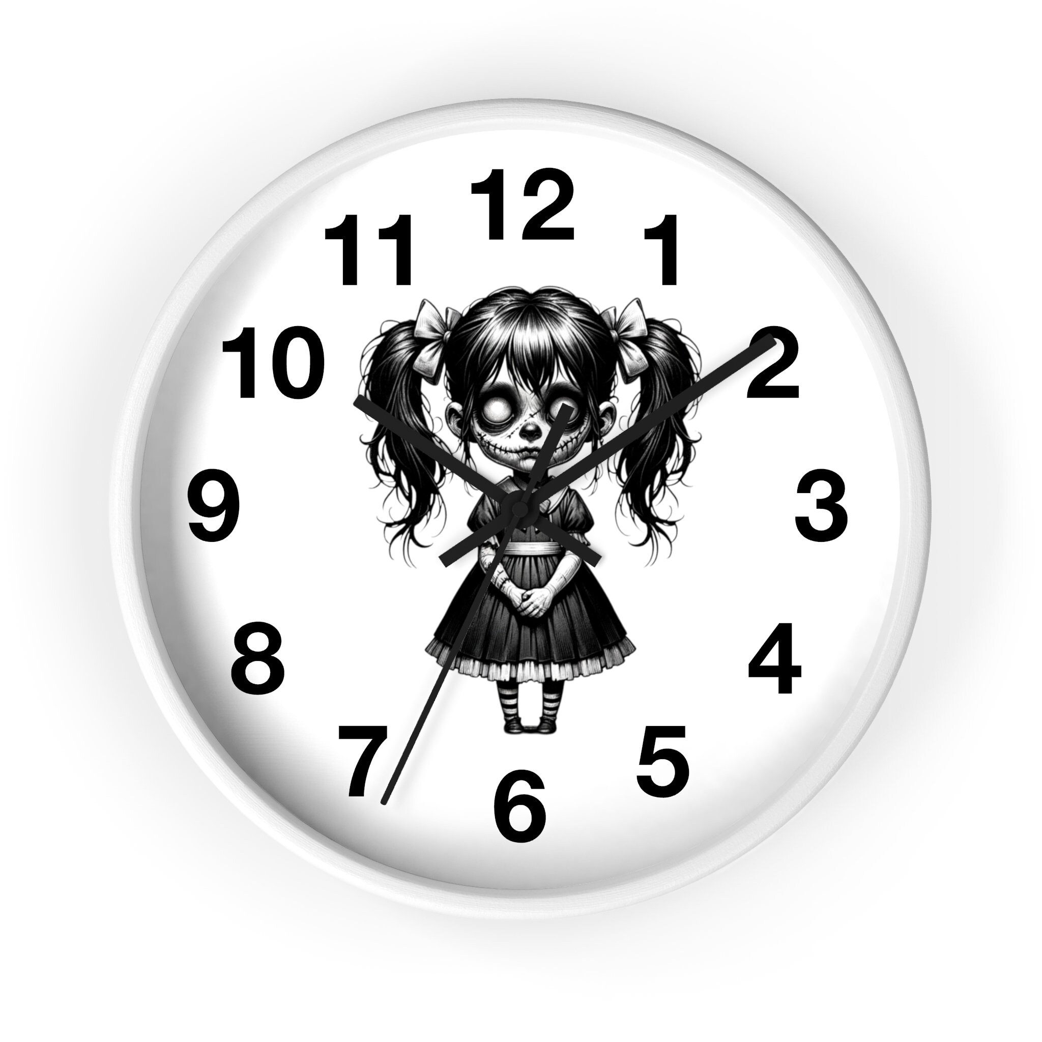 Zombie Goth Girl Goth Horror Themed Wall Clock - Etsy