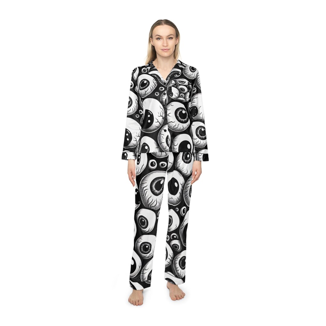 Eyeballs | Weird Goth Women's Satin Pajamas (AOP) - Etsy