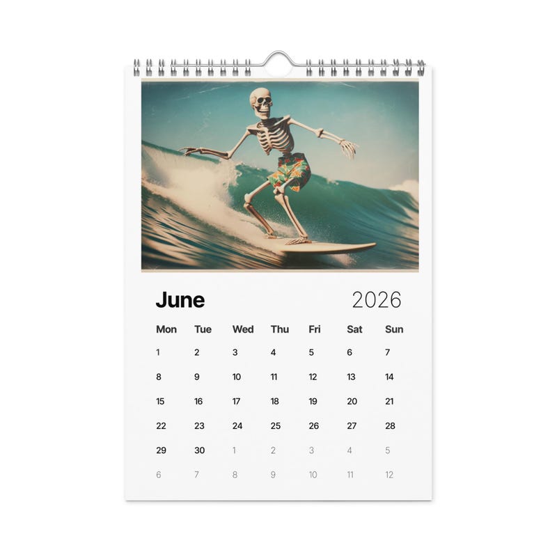 2026 Skeleton Calendar - Etsy