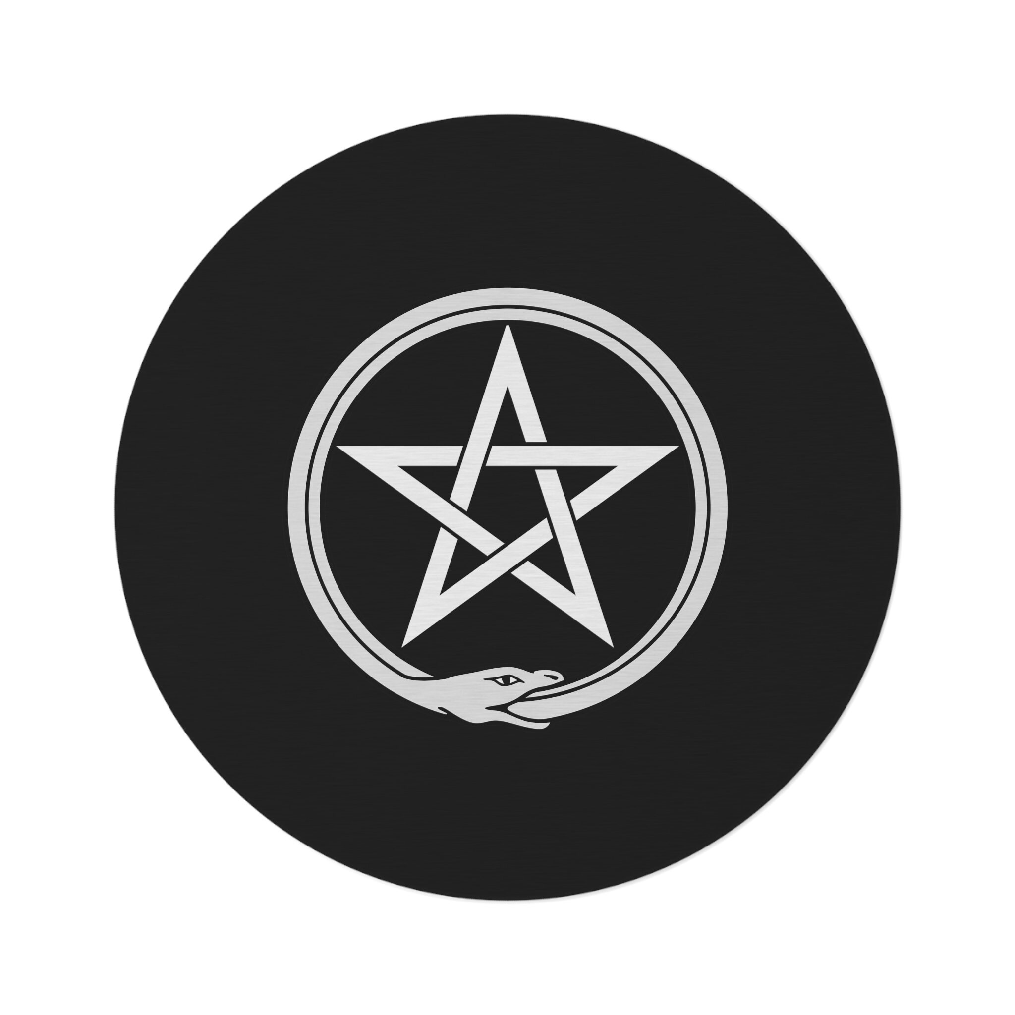 Wiccan Pentagram and Snake Goth Round Rug - Etsy
