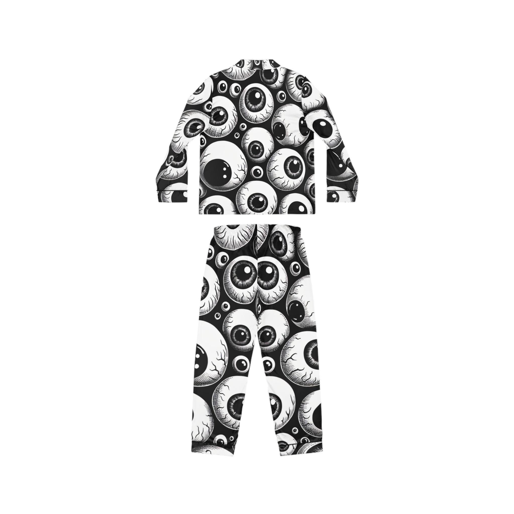 Eyeballs Weird Goth Women's Satin Pajamas AOP - Etsy