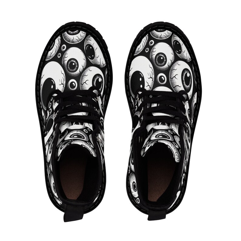 Eyeballs Weird Goth Women's Canvas Boots - Etsy