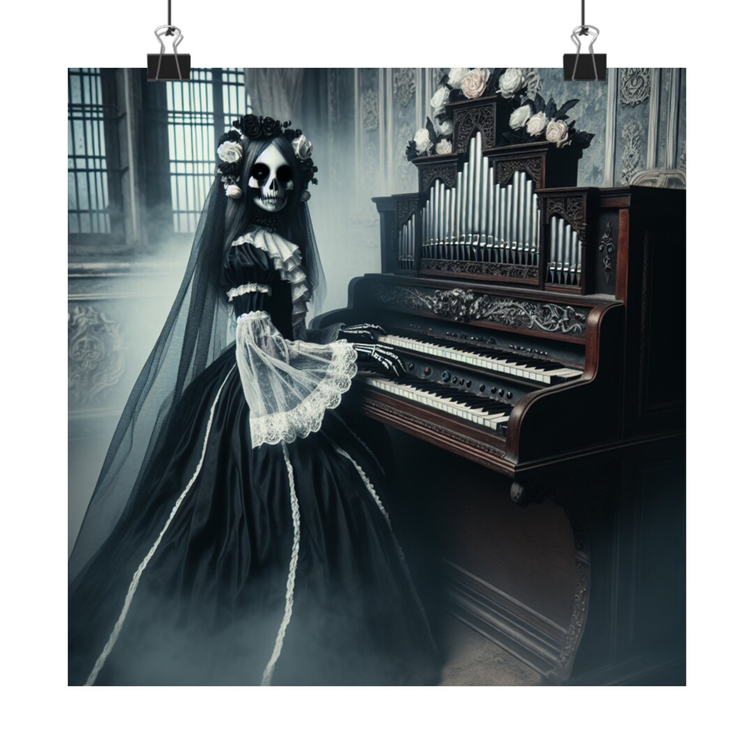 Ghost Girl Playing an Organ Goth Matte Posters - Etsy