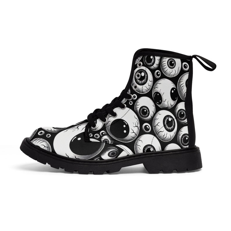 Eyeballs Weird Goth Women's Canvas Boots - Etsy
