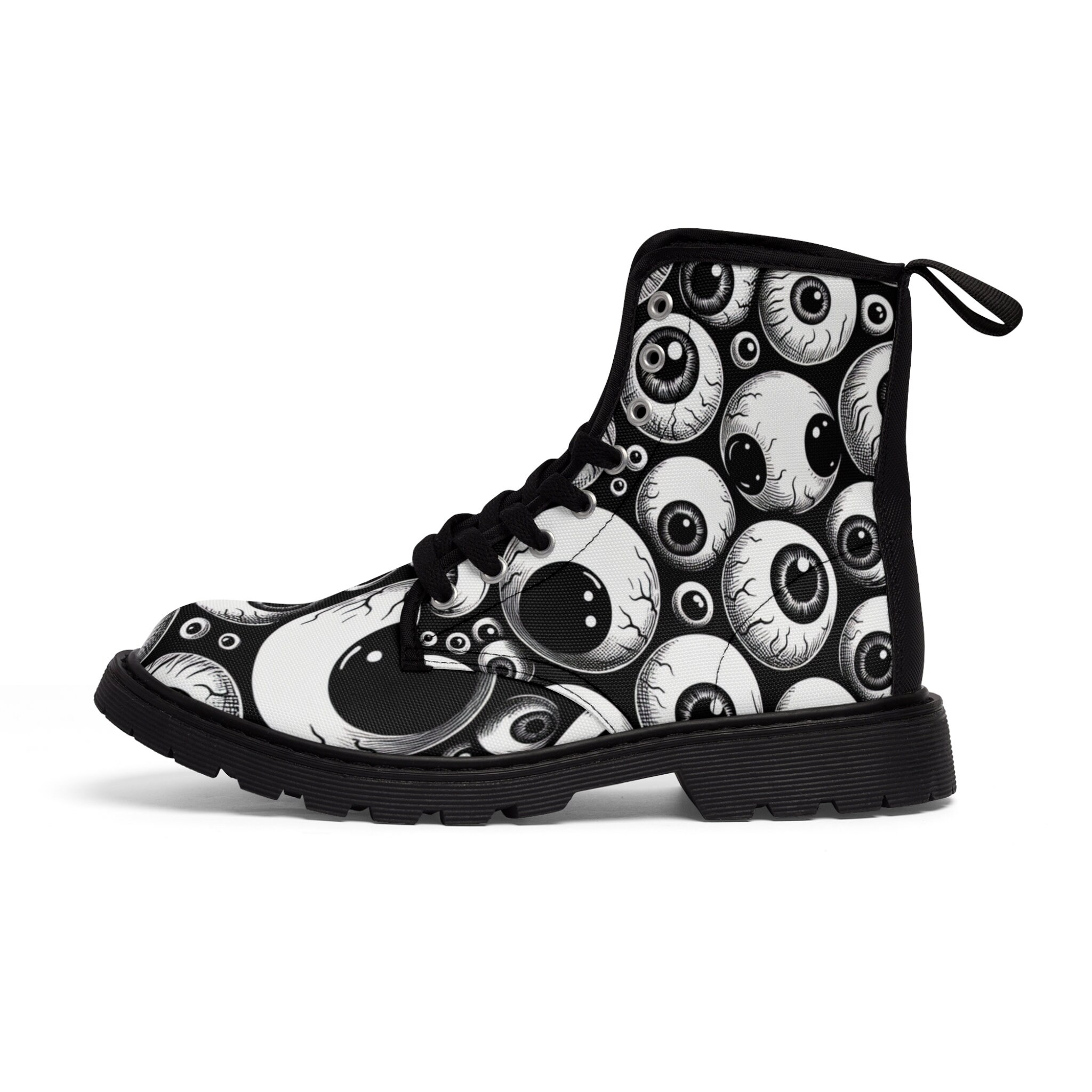 Eyeballs Weird Goth Women's Canvas Boots - Etsy