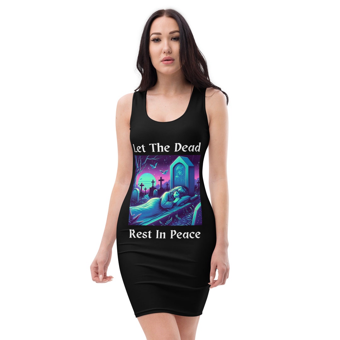 Let the Dead Rest in Peace Ghost Girl Resting Goth Ghost Bodycon Dress ...