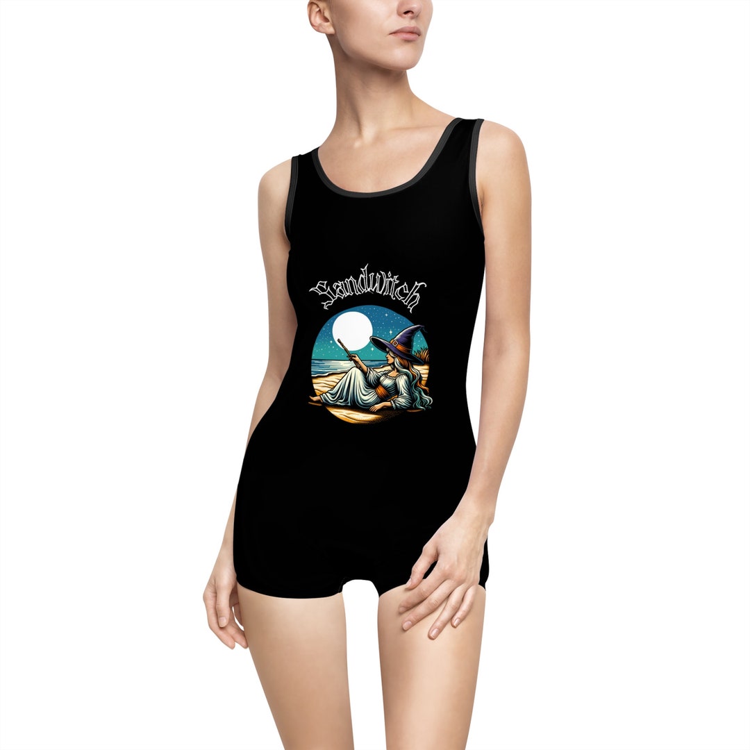 Sand Witch | Funny Witch at the Beach Goth Women's Vintage Swimsuit ...