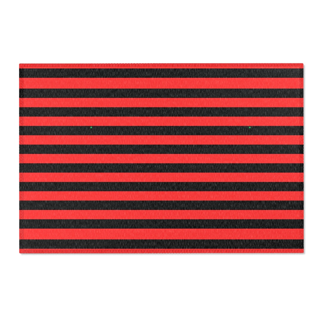 Red and Black Striped Goth Area Rugs - Etsy
