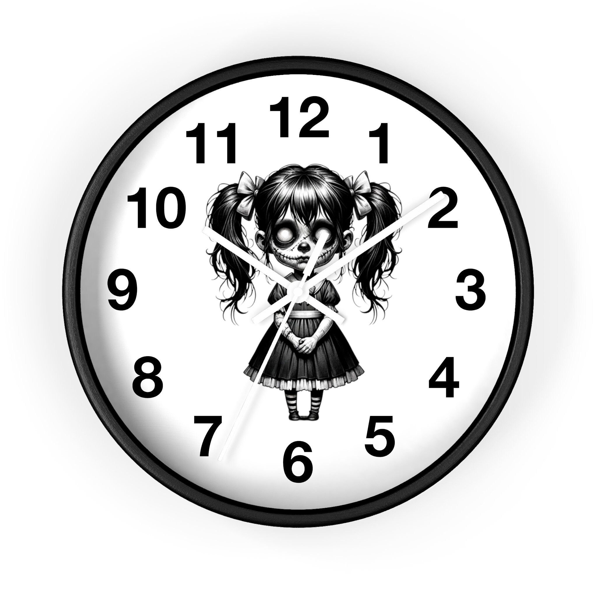Zombie Goth Girl Goth Horror Themed Wall Clock - Etsy
