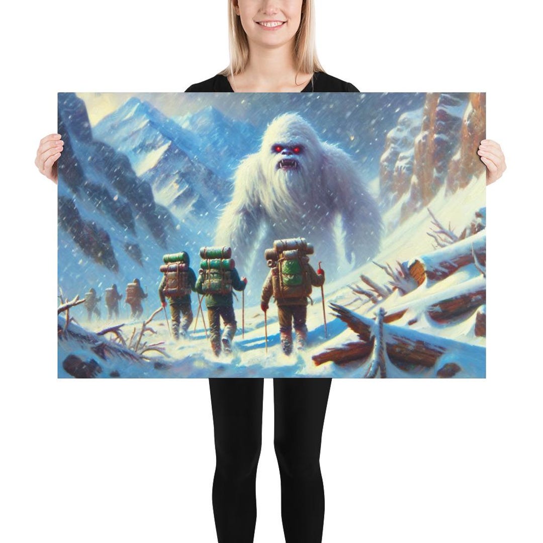 Hikers and the Yeti | Poster - Etsy