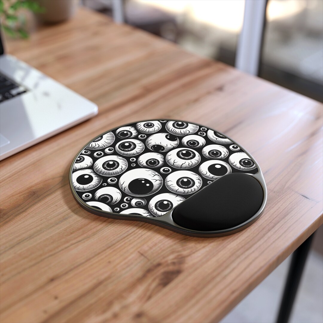 Eyeballs | Weird Goth Mouse Pad With Wrist Rest - Etsy