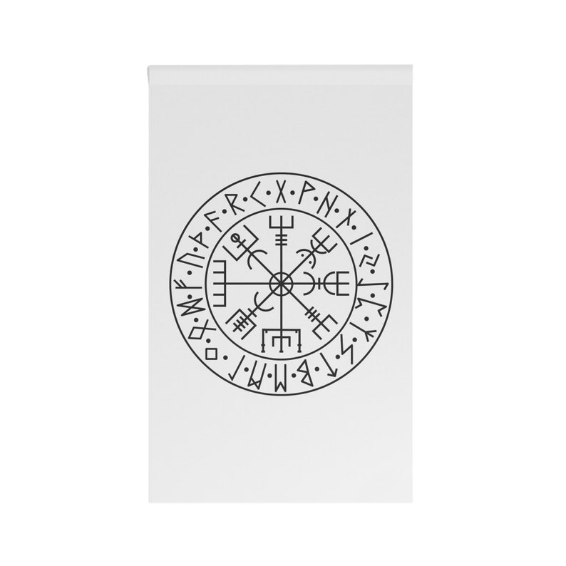 Vegvísir | Nores Mythology | Viking House Banner - Etsy