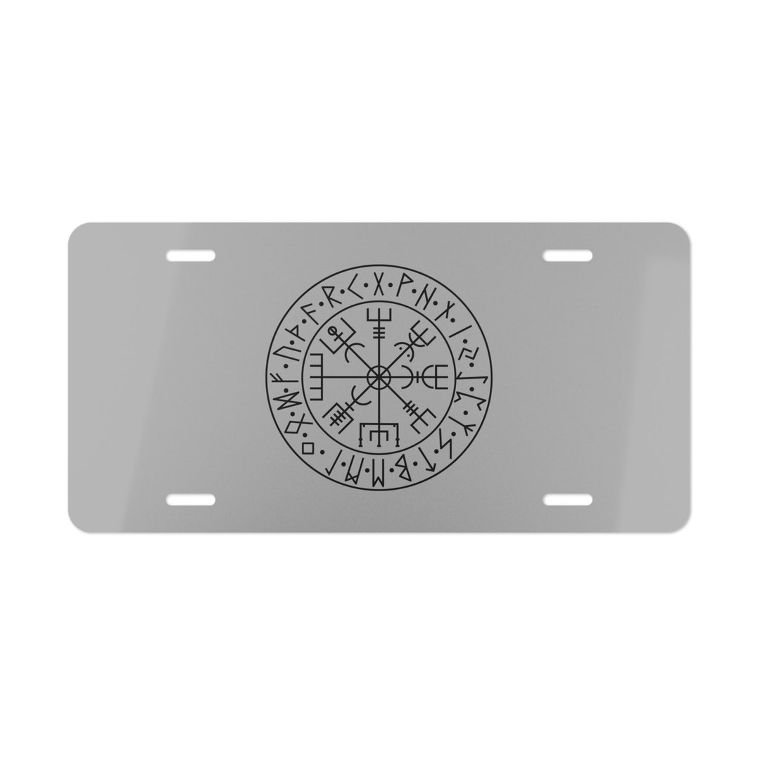 Vegvísir | Nores Mythology | Viking Vanity Plate - Etsy