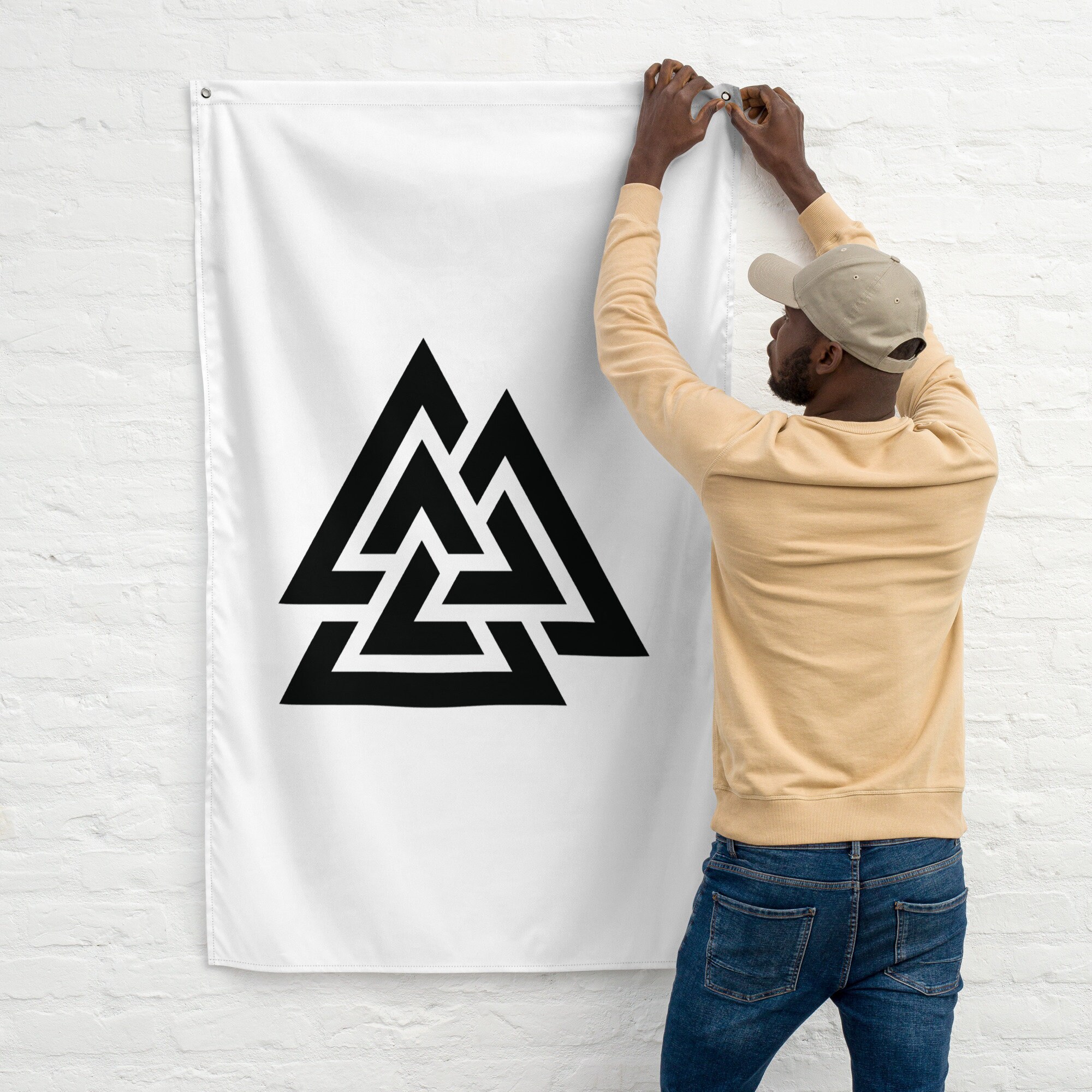 Valknut Viking Themed Flag - Etsy