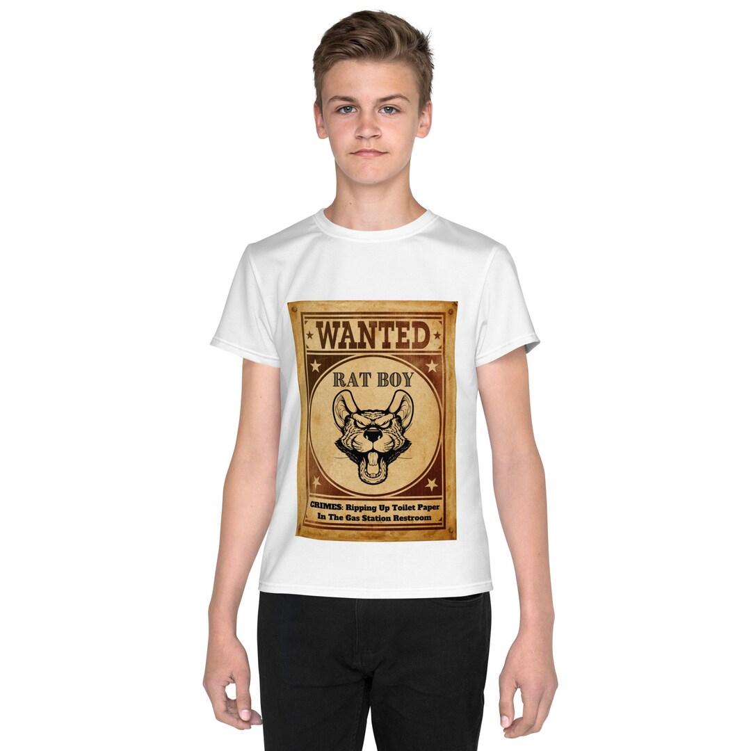 Rat Boy Wanted Poster Youth Crew Neck T-shirt - Etsy
