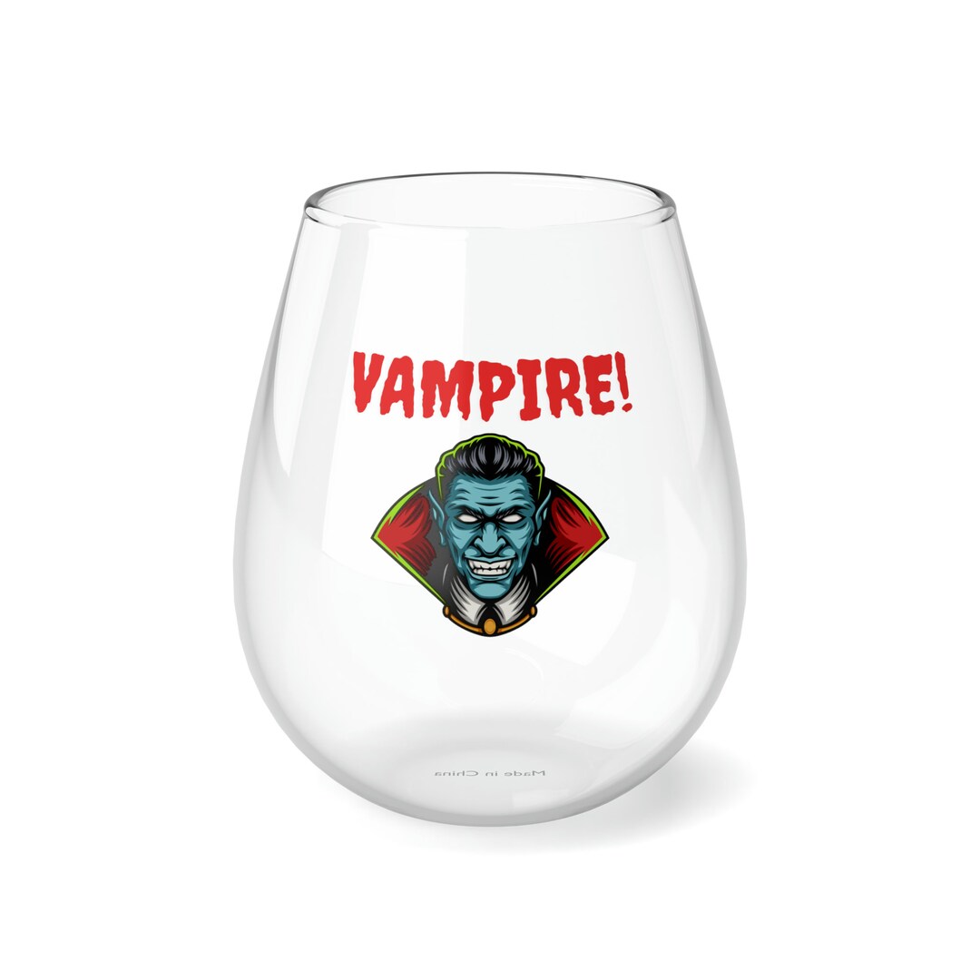 Vampire! Horror Movie Themed Goth Stemless Wine Glass, 11.75oz - Etsy