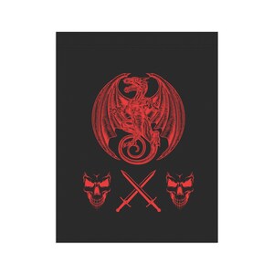 Red Dragon Medieval Themed Goth Garden & House Banner - Etsy