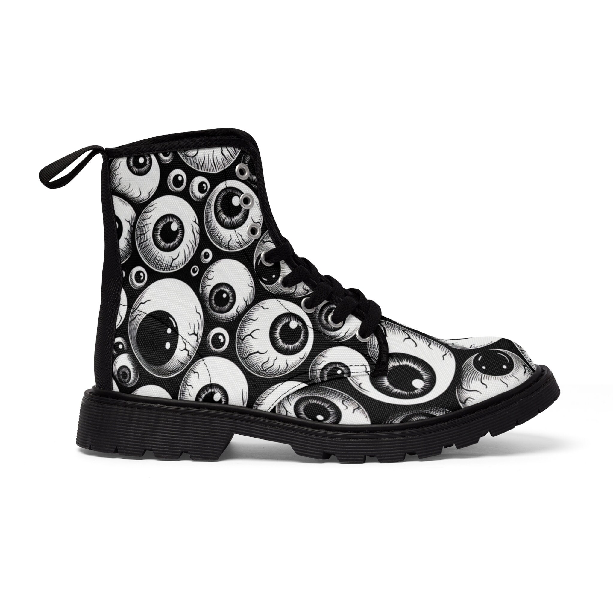 Eyeballs Weird Goth Women's Canvas Boots - Etsy