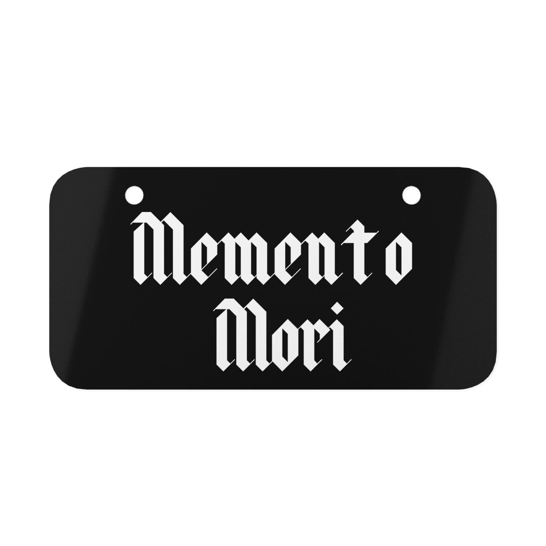 Memento Mori Mini License Plate, Gothic Decor, Unique Gift, Wall Art ...