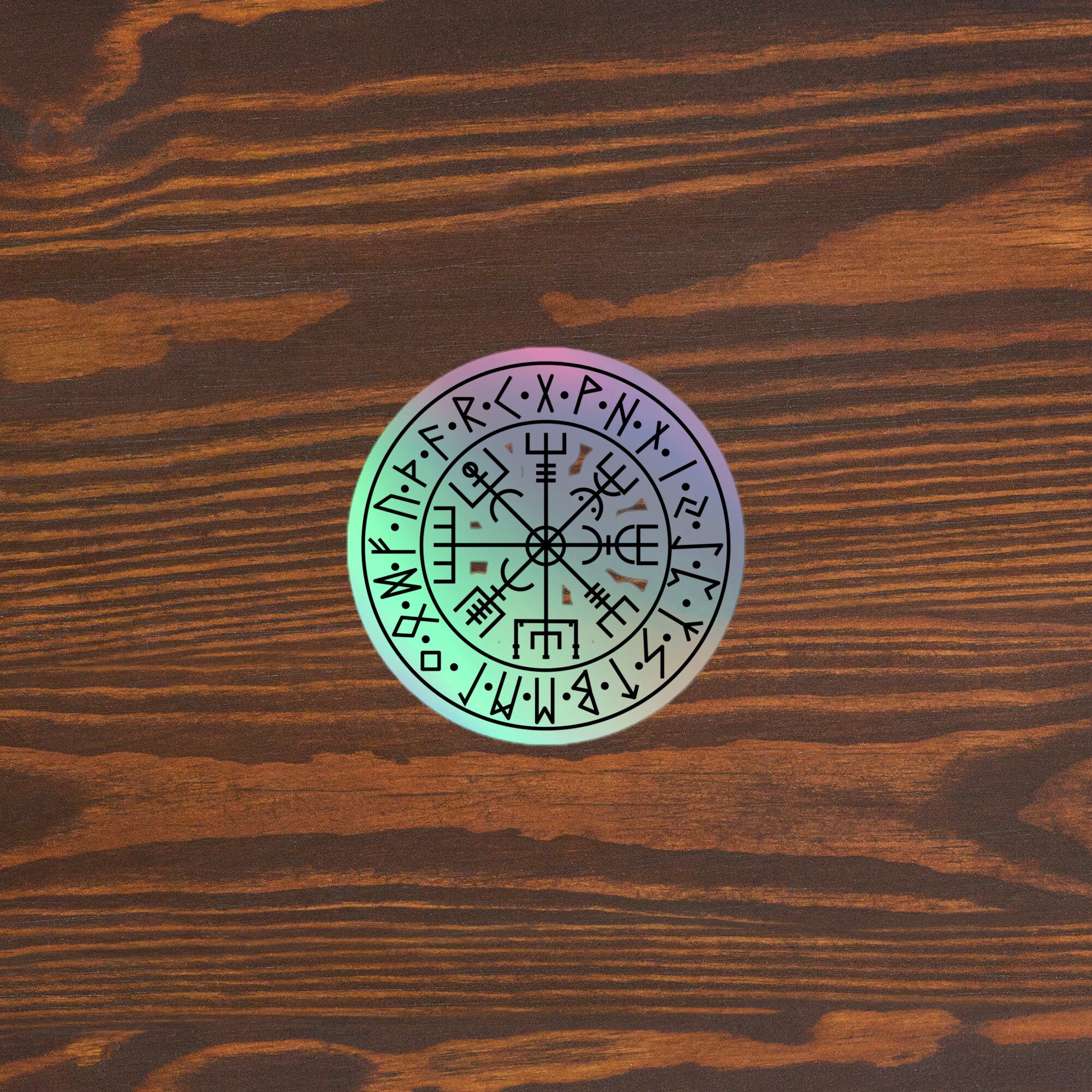 Vegvísir Holographic Sticker - Etsy