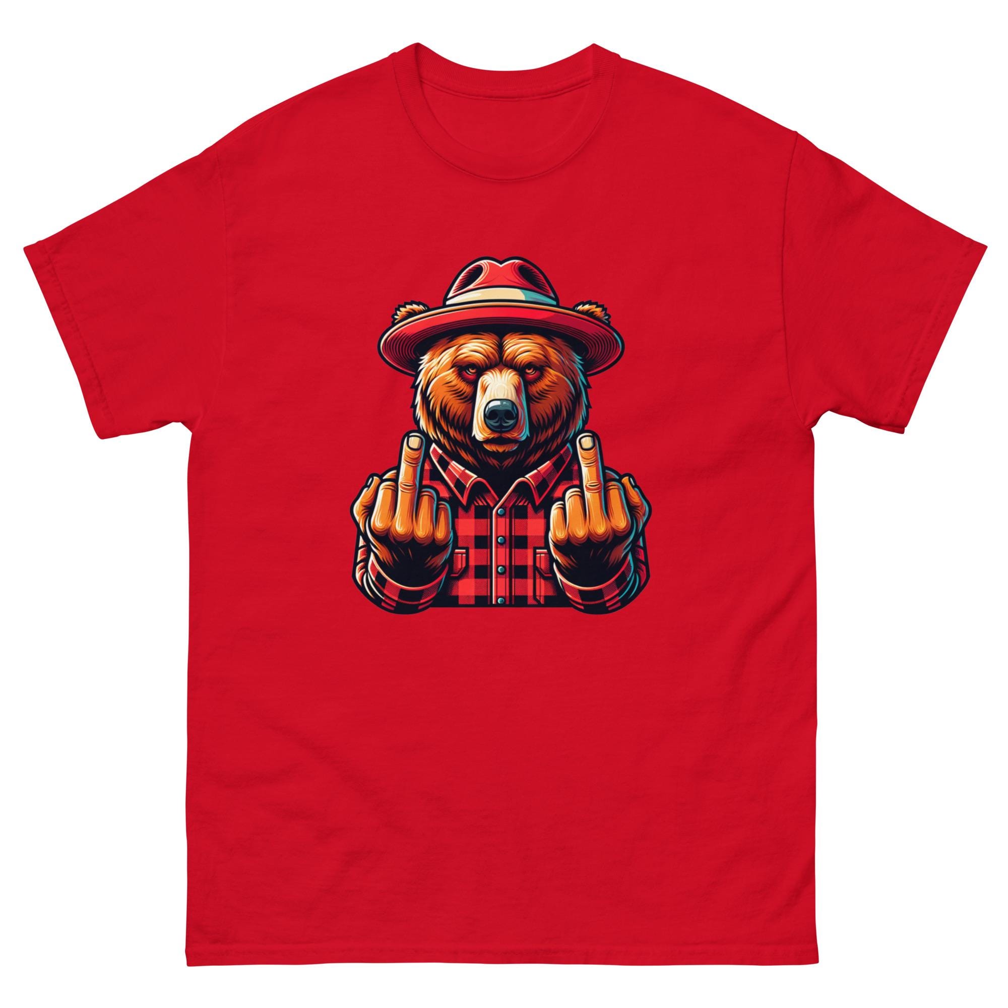 Grizzly Bear Giving the Middle Finger | Funny Great Outdoors Themed ...