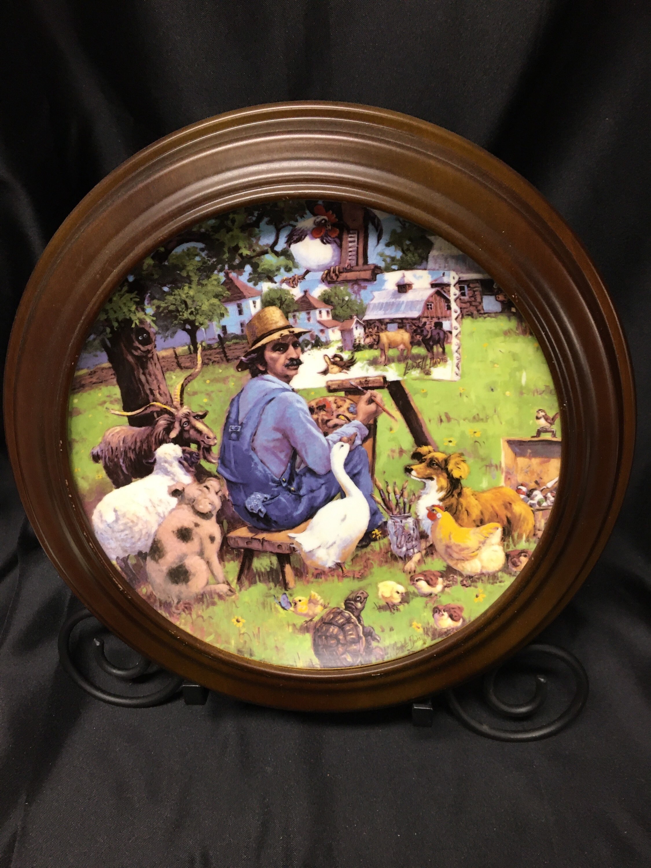 Lowell Davis Autographed “the Critics” Collector Plate - Etsy
