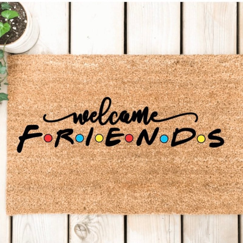 Friends Welcome Mat - Etsy