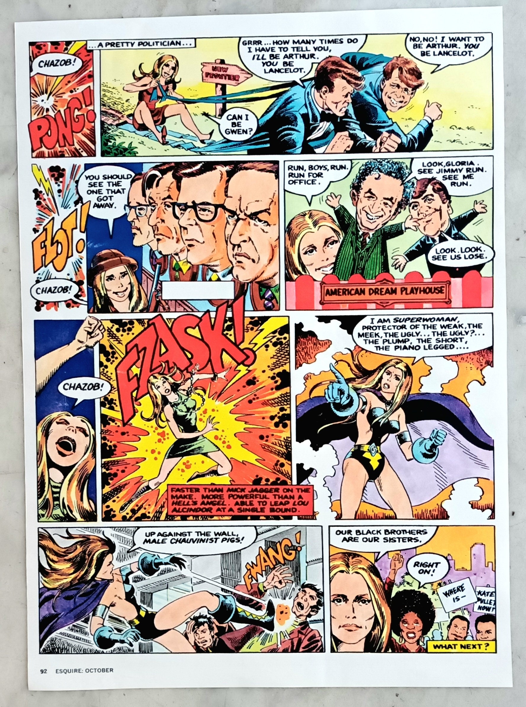 The American Feminist Activist Gloria Steinem as Superwoman 3 Comic ...