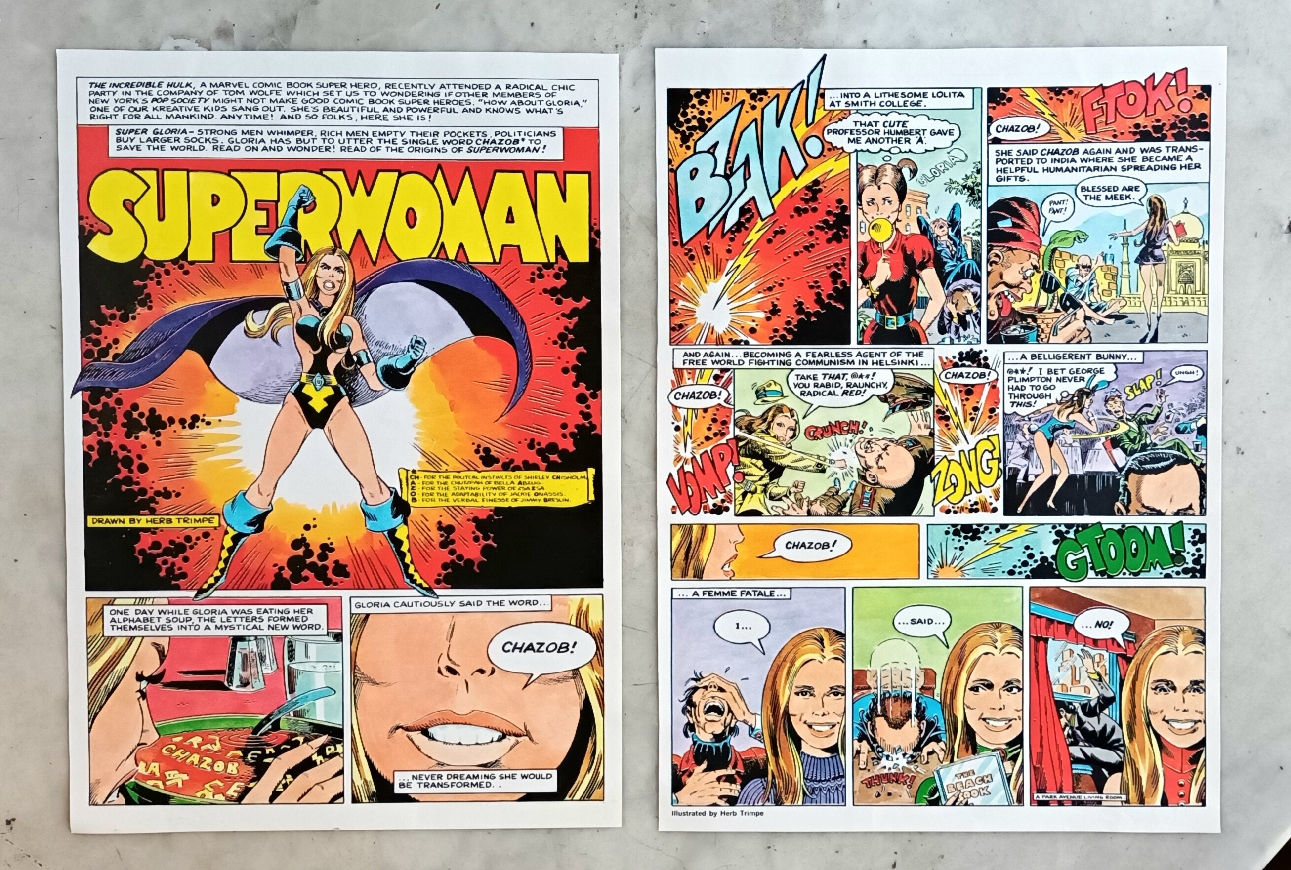 The American Feminist Activist Gloria Steinem as Superwoman 3 Comic ...