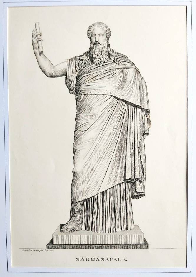 19th Century Engraving Greek Mythology Ancient Sculpture Dionysus Known ...