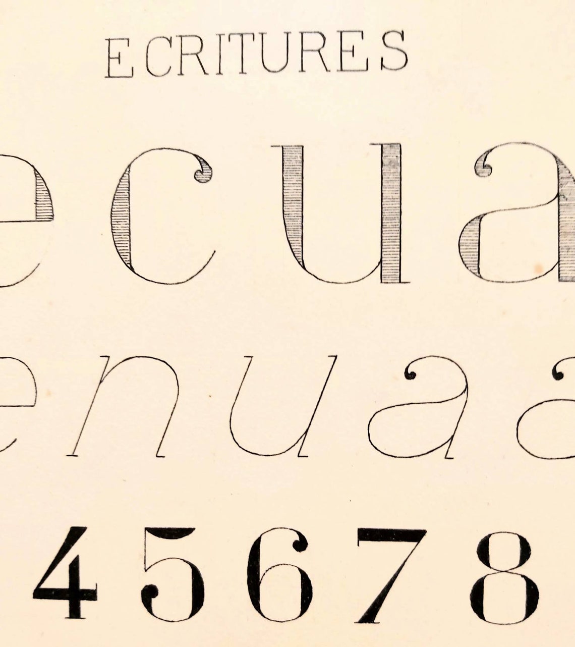 Original Pen Drawing of the 1920s Writing Typography - Etsy UK