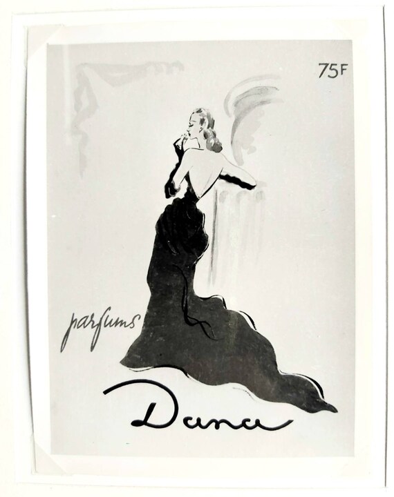 Parfums Dana Original silver print 40s for advertising use Woman ...