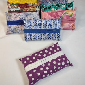 Travel Tissue Covers / Reusable / Purse Sized Tissue Holders / Fabric ...