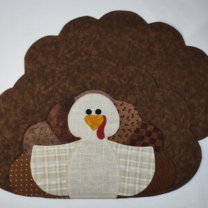 Quilted Turkey Placemat. Interactive Thanksgiving Day Holiday Table ...
