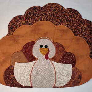 Quilted Turkey Placemat. Interactive Thanksgiving Day Holiday Table ...