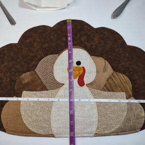 Quilted Turkey Placemat. Interactive Thanksgiving Day Holiday Table ...