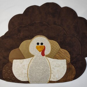 Quilted Turkey Placemat. Interactive Thanksgiving Day Holiday Table ...
