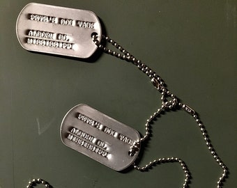 Military Style Dog Tags - Etsy