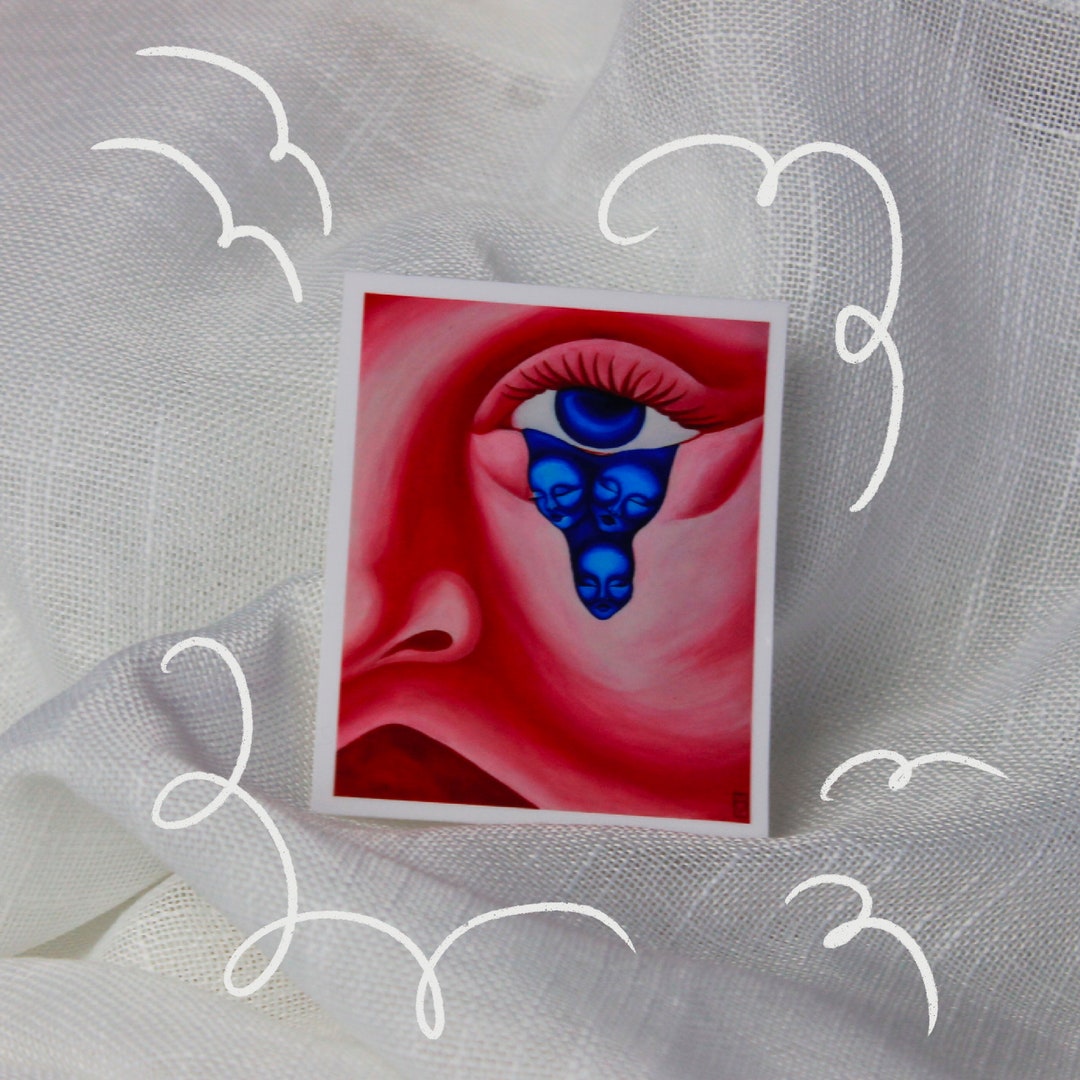 Crying Eye Sticker - Etsy